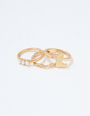 AEO Gold Western Ring 3-Pack | AE