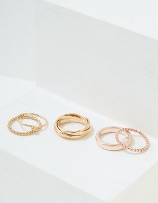 AEO Gold Rings 5-Pack | AE