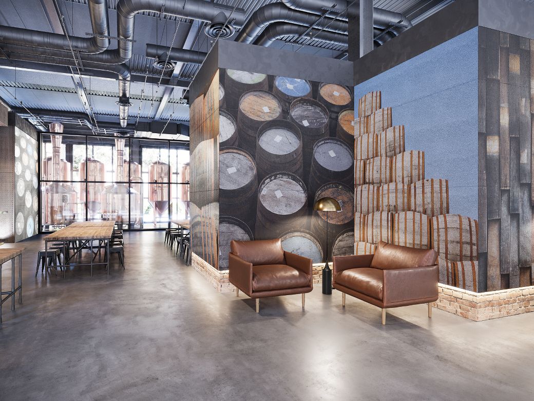 TECTUM Create! Direct-Attach Custom Brewery Walls Rendering | Armstrong ...