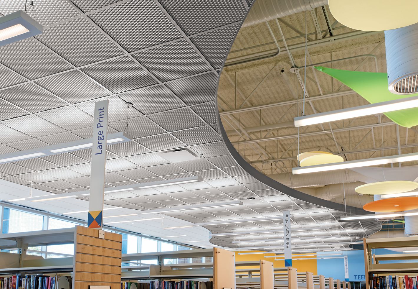 Evelyn Meador Library | Armstrong Ceiling Solutions – Commercial
