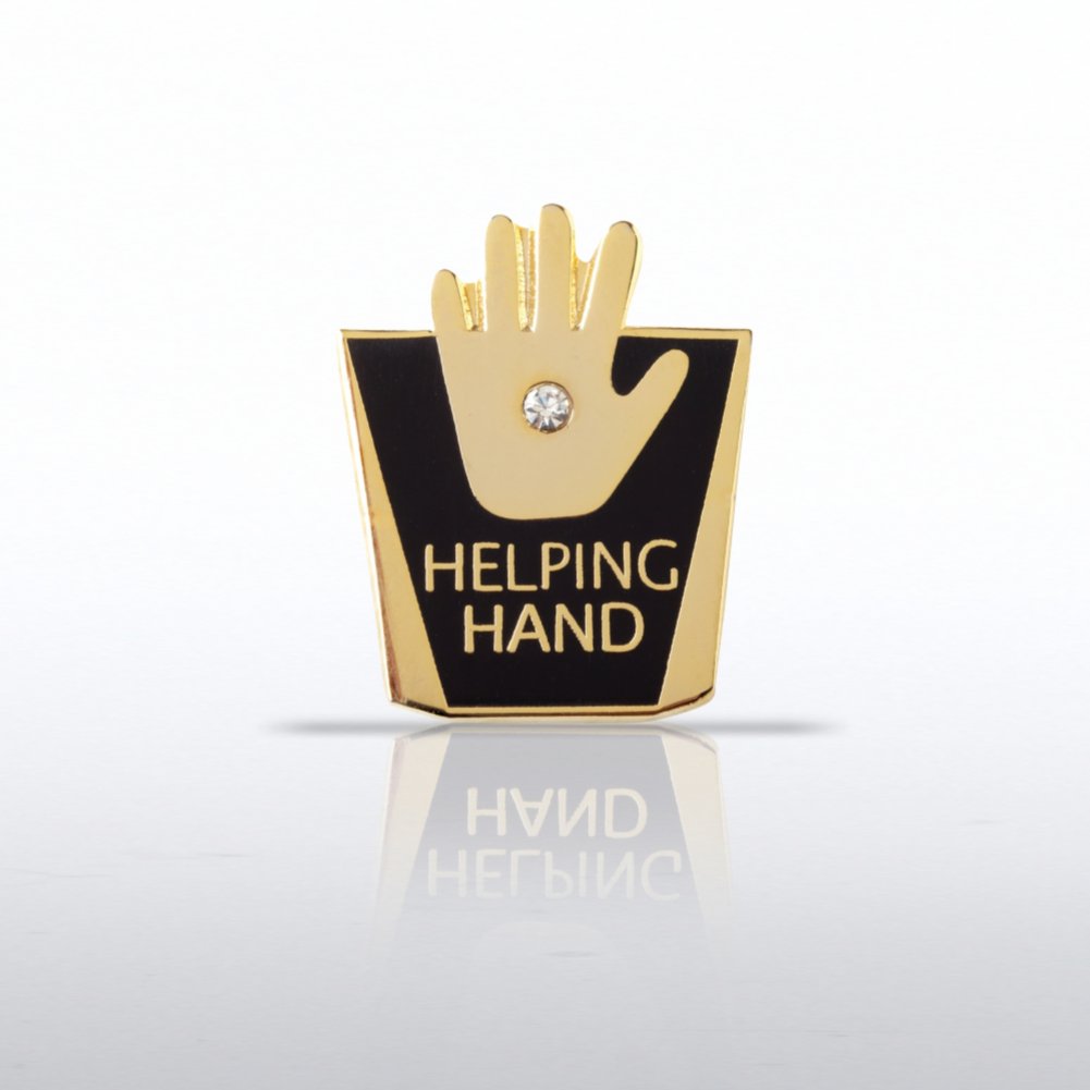 Lapel Pin - Helping Hand w/ Gem at Baudville.com
