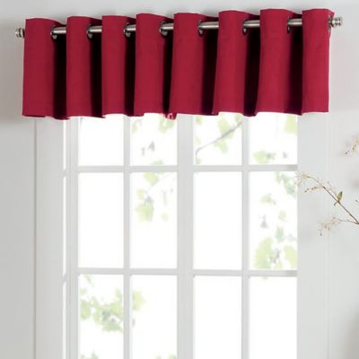 Buy Newport Grommet Window Curtain Valance in Red from Bed Bath & Beyond
