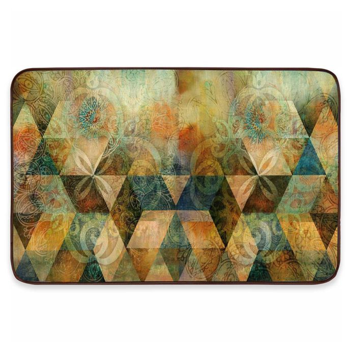 Home Dynamix Designer Chef 24-Inch x 36-Inch Boho Kitchen Mat in Yellow ...