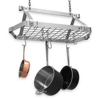 Enclume® Decor Retro Stainless Steel Rectangular Pot Rack - Bed Bath ...