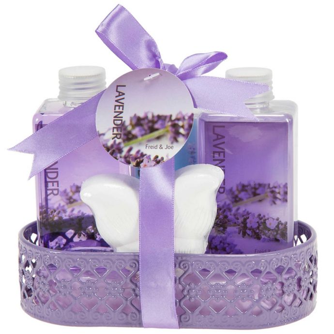 Freida & Joe Wire Basket Lavender Fragrance Bath & Body Set | Bed Bath ...