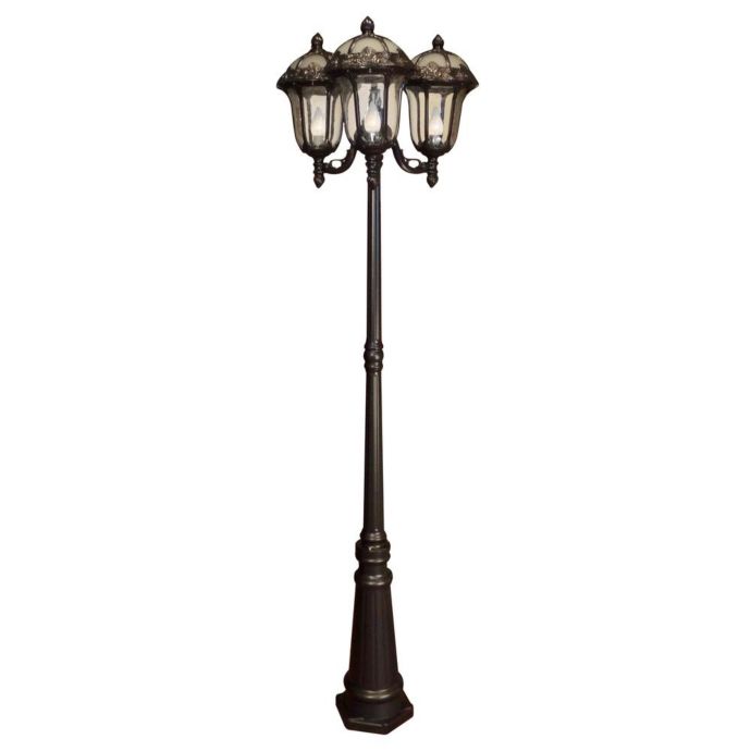 Special Lite Products Rose Garden Medium Tri-Light with Seedy Glass ...