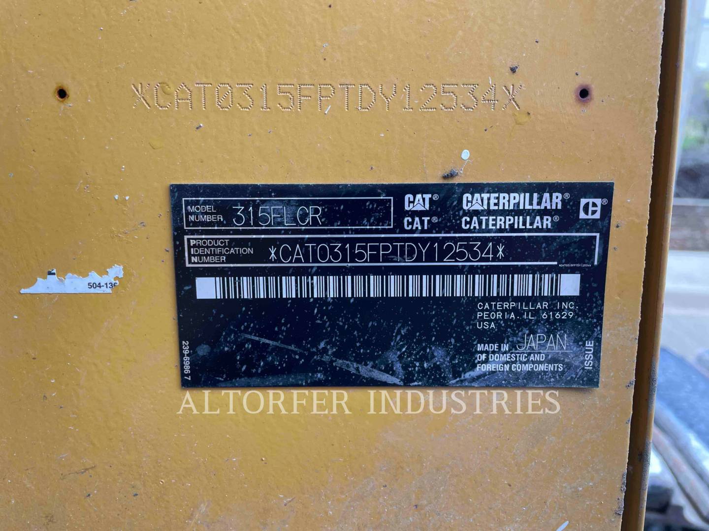 2019 CAT 315FL CR – #10098555 - Altorfer Cat