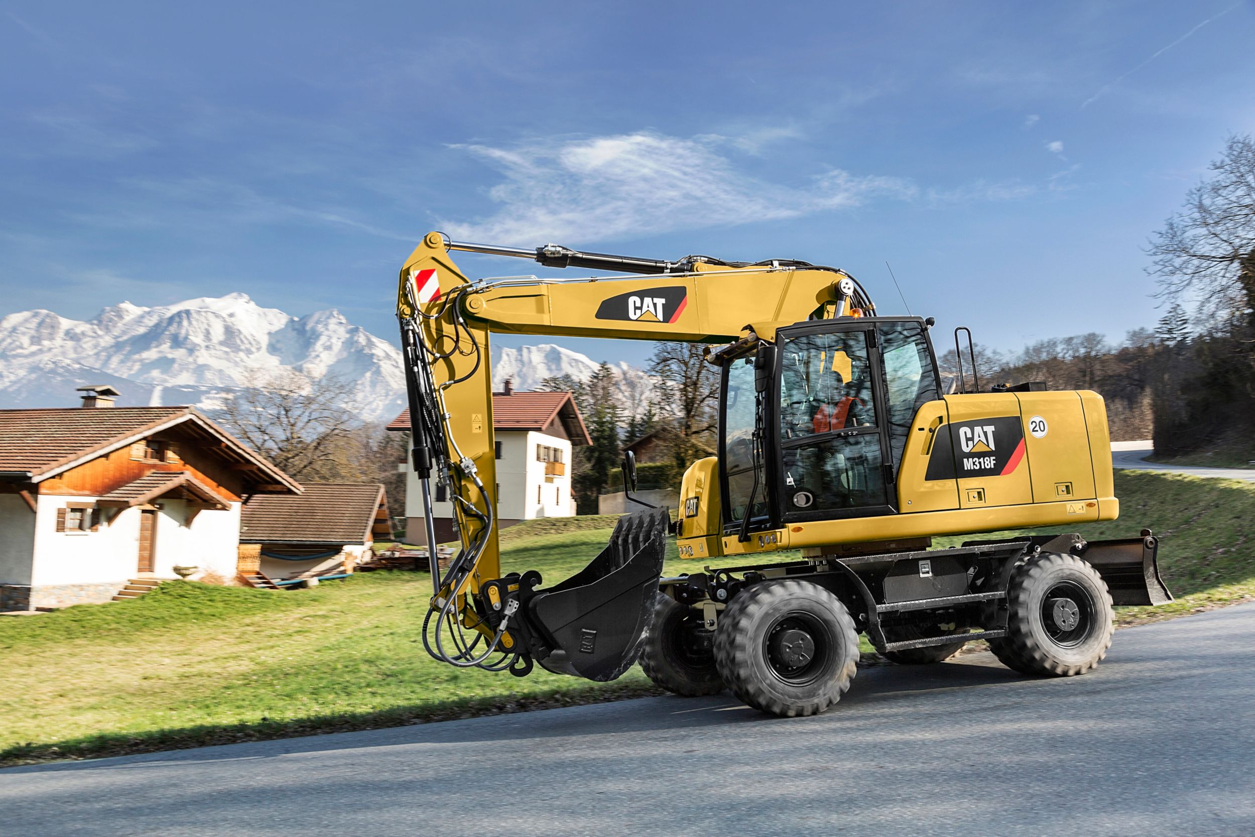 Pelles sur pneus Caterpillar M318F | Bergerat Monnoyeur