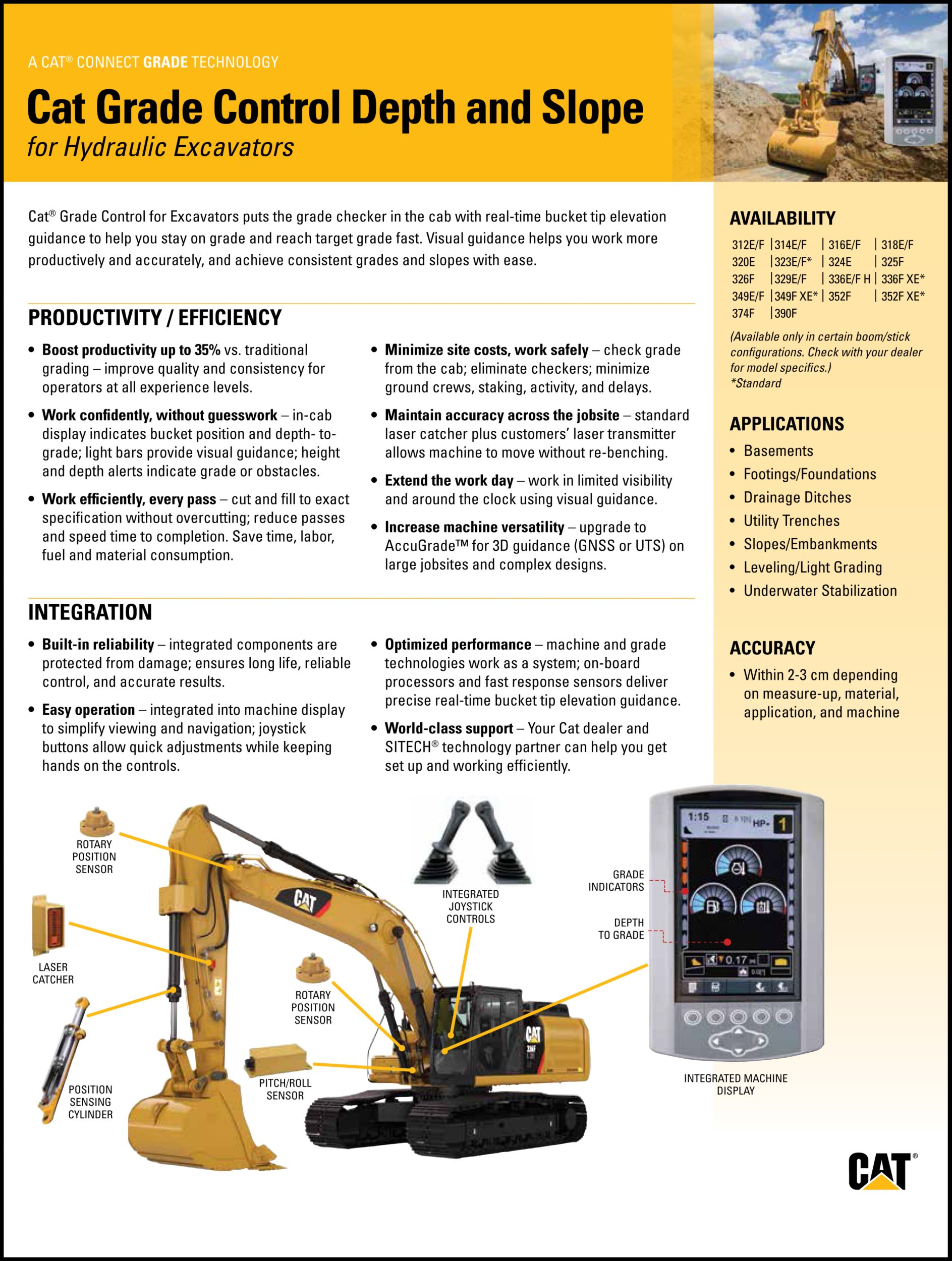 Cat | Cat® Grade Control for Excavators | Caterpillar