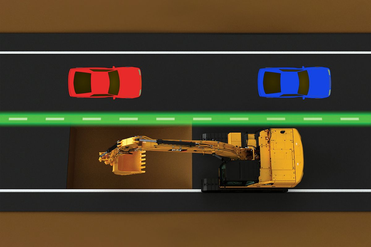 Cat 2D E-fence for Excavators - Hawthorne Cat