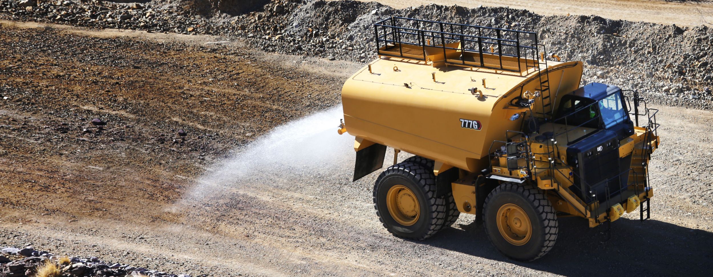 Using less water to control dust, the new Cat® 777G Water Solutions ...