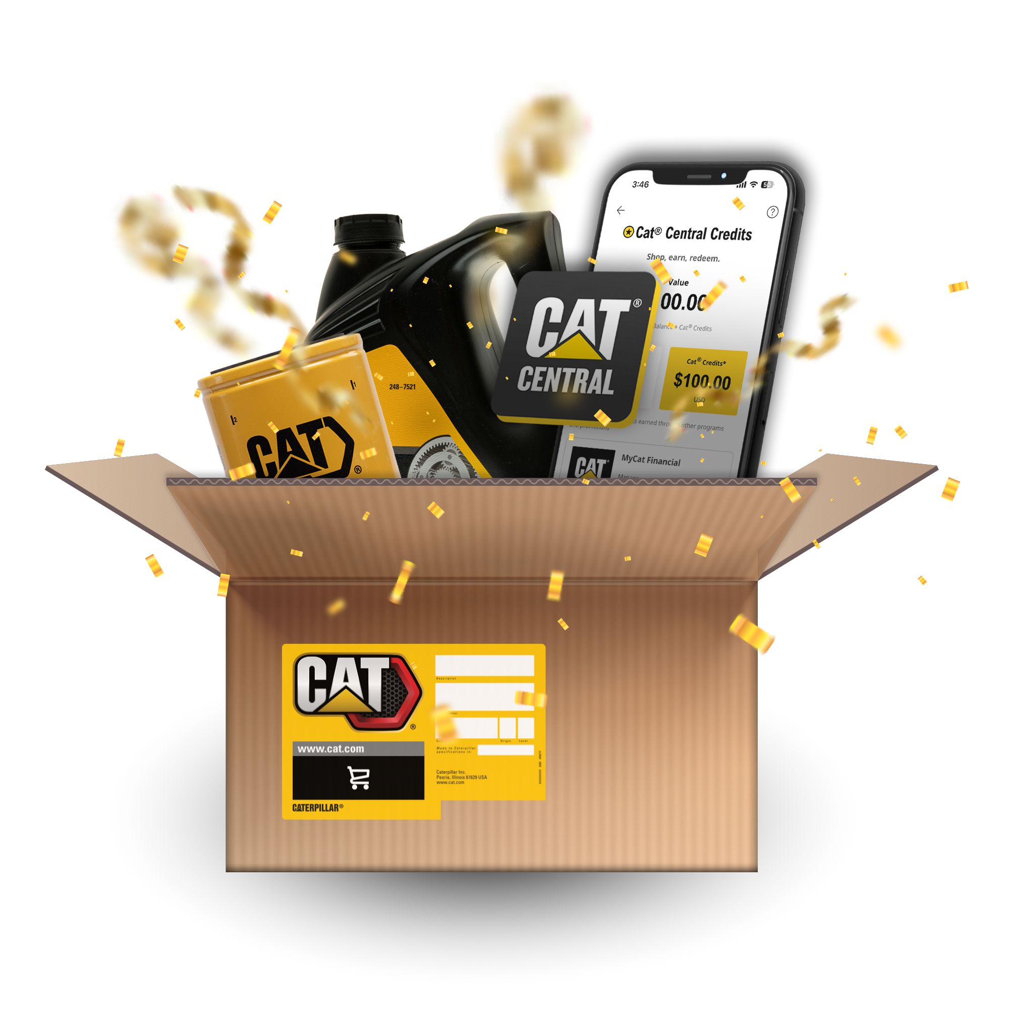 cat central app by scanning the code or visiting the app store sign in ...