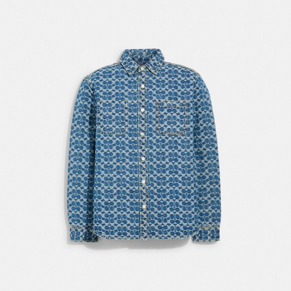 ALL OVER SIGNATURE DENIM SHIRT