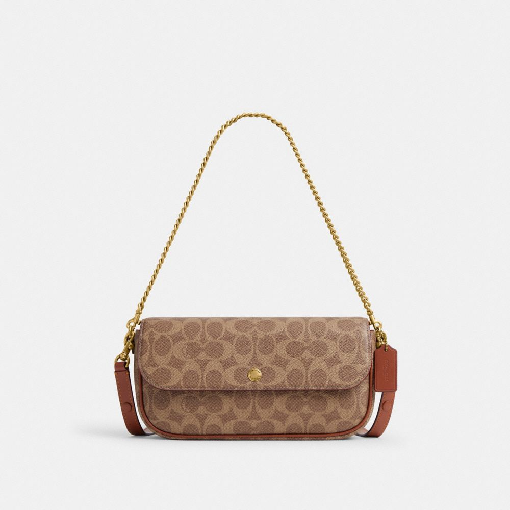 BROOK FLAP CHAIN BAG IN SIGNATURE CANVAS