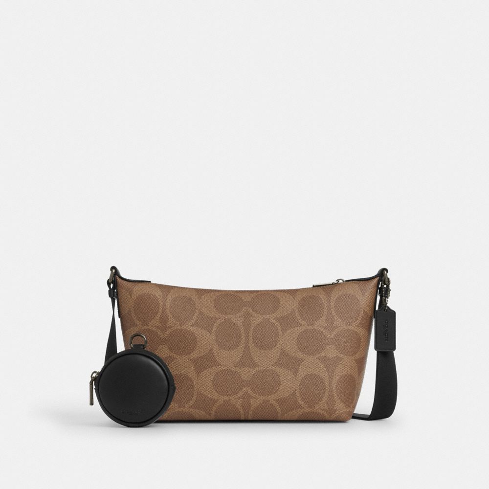 SMALL FINN CROSSBODY BAG WITH POUCH IN MAXI SIGNATURE CANVAS