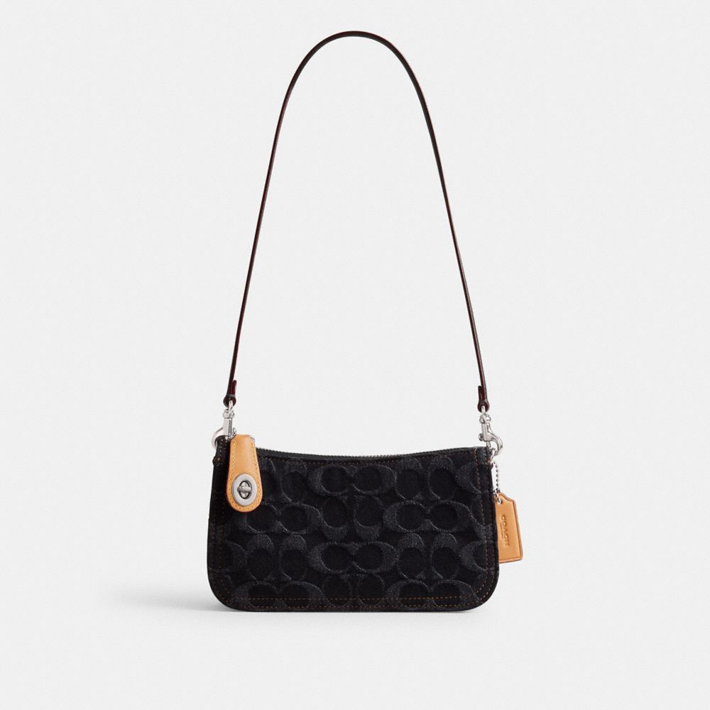 [펜 숄더 백 인 시그니처 데님 CR688 LHBLK ]