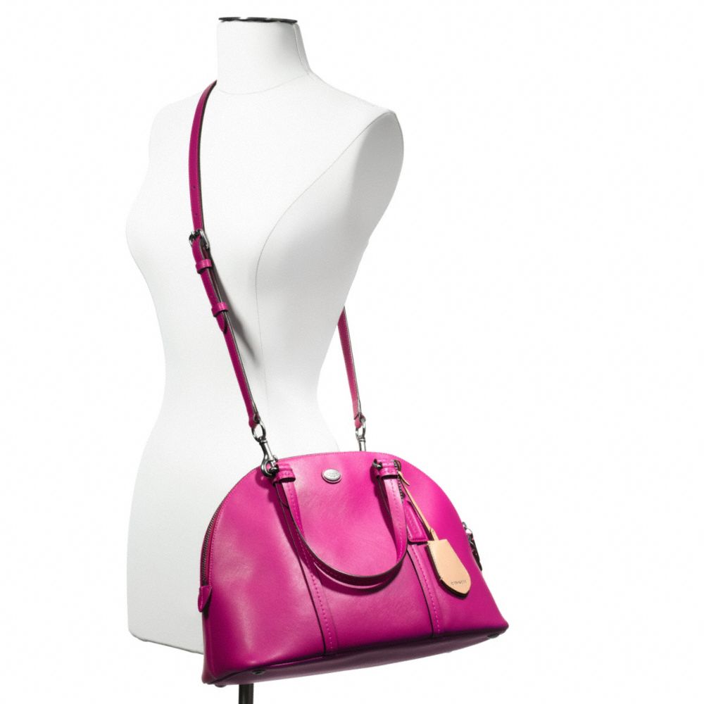 COACH F25671 - PEYTON LEATHER CORA DOMED SATCHEL - INK BLUE | COACH ...