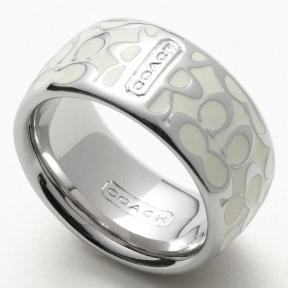 COACH F94346 - MIRANDA ENAMEL SIGNATURE RING - 23855 - COACH NEW-ARRIVALS