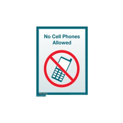 Please Refrain From Cell Phone Use Sign
