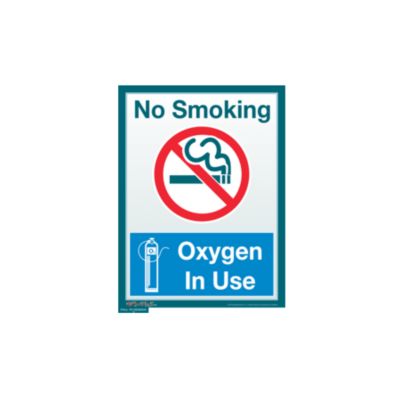 No Smoking, Oxygen In Use Sign - BodyPartChart Official Site