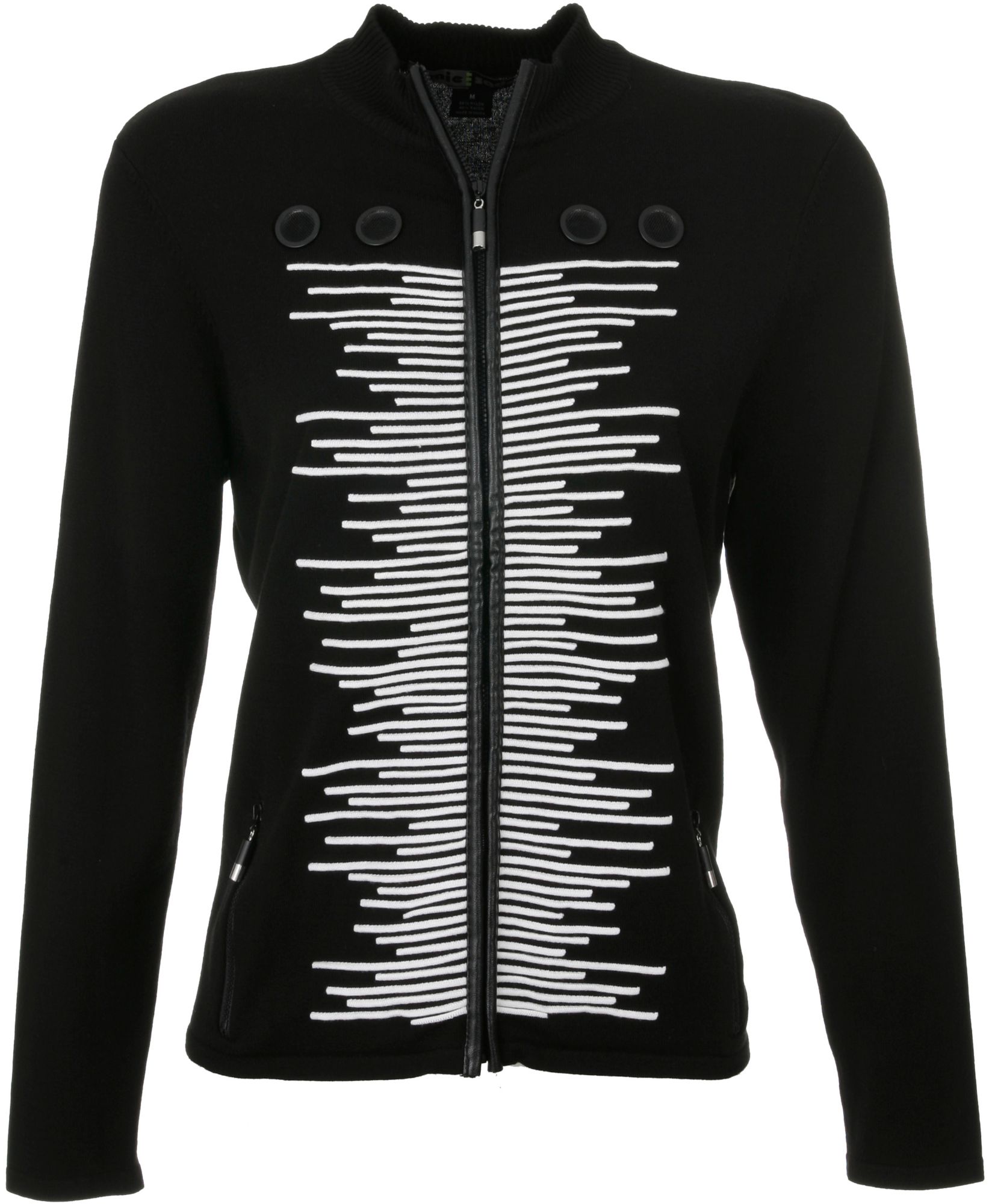 Jamie Sadock Women’s Jet Black Full Zip Long Sleeve Sweater | Golf