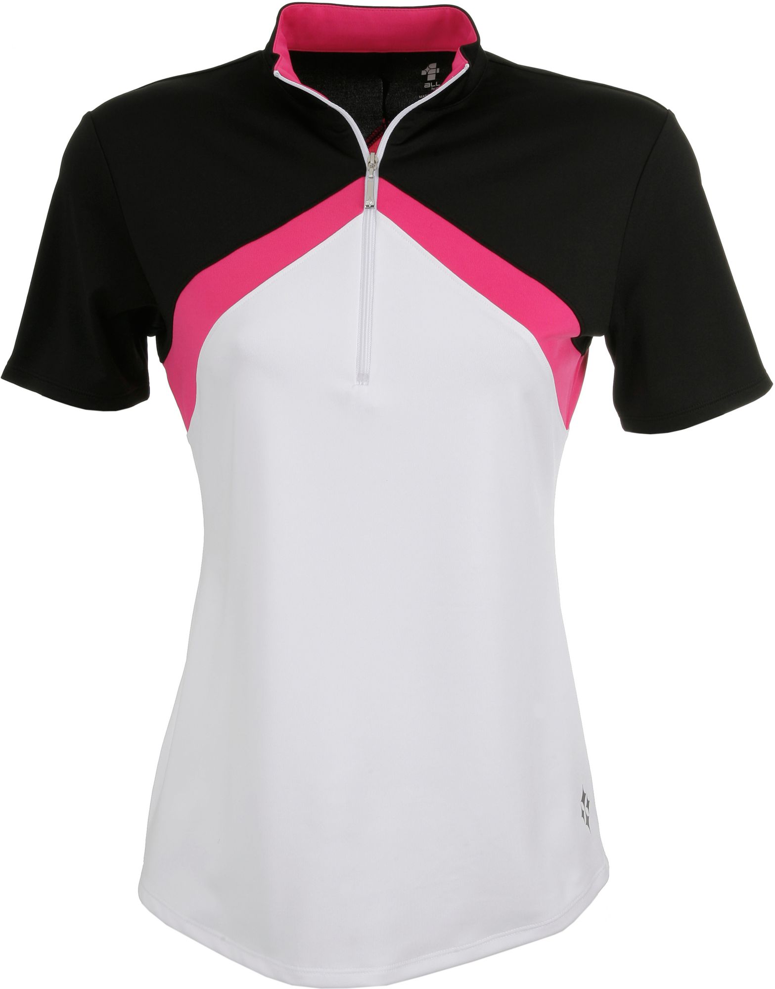 Jofit Club Women’s Athena Mock White Short Sleeve Golf Top | Golf