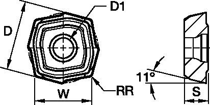 Indexable Drills • Top Cut 4™ Series - TC4 • Center Inserts • V34