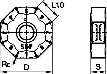 Face Milling - Milling insert with corner radii • Honed T-Land