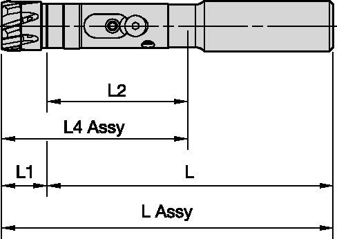 Modular Reaming Bodies - Straight Shank Bodies • Radial Clamping