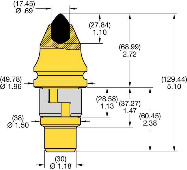 38/30mm Systems - 38/30mm Step Shank Conicals