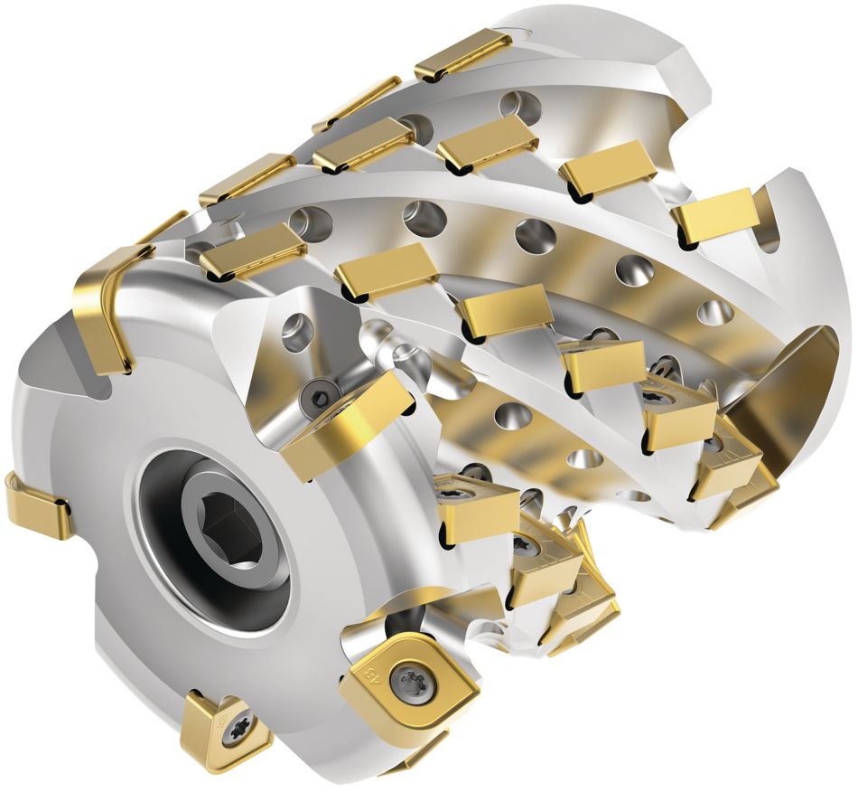 Shoulder Milling - HARVI™ Ultra 8X • Helical Mill • IC12 • Shell Mount