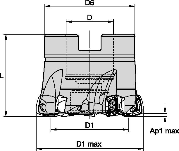 High-Feed Mills • VXF™ Series - Shell Mills • Inch