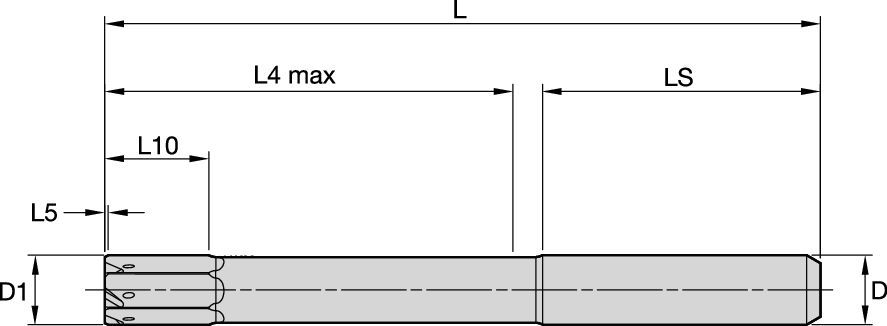 Holefinishing - Solid Carbide Reamer for Through Holes in Steel