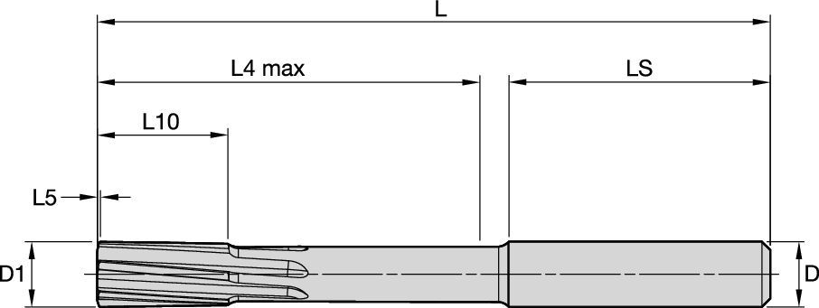 Holefinishing - Solid Carbide Reamer for Blind Holes in Cast Iron