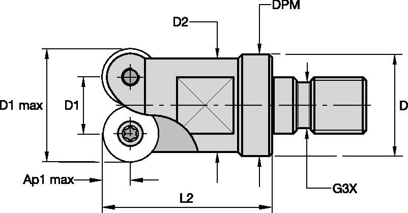 KDM RD.X10... Screw-On End Mills • RD.X10...
