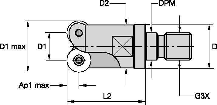 KDM RD.X07... - Screw-On End Mills • RD.X07...