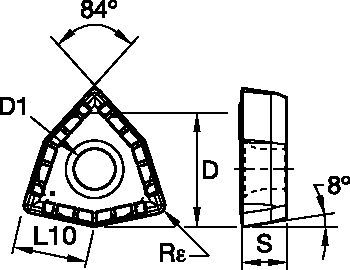 Modular Drilling • Carbide Insert for KSEM PLUS™ A1 Heads