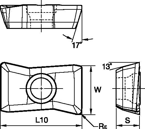 KDMR Drill-Mill Inserts - Indexable Inserts