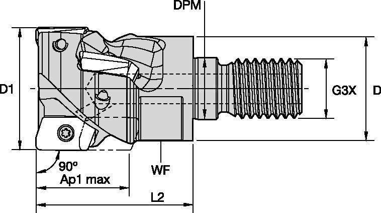 Mill 1-10™ Helical - Indexable Helical End Mills