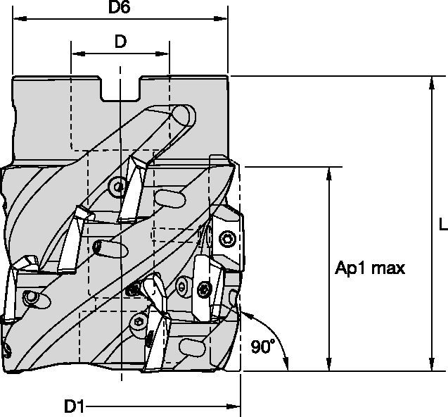 Mill 1-14™ Helical - Indexable Helical Shell Mills