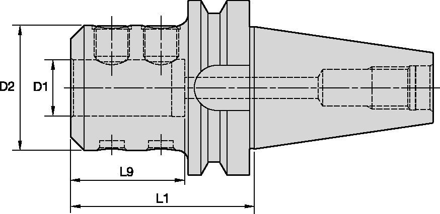 BT50 Shank Tools - End Mill Adapters