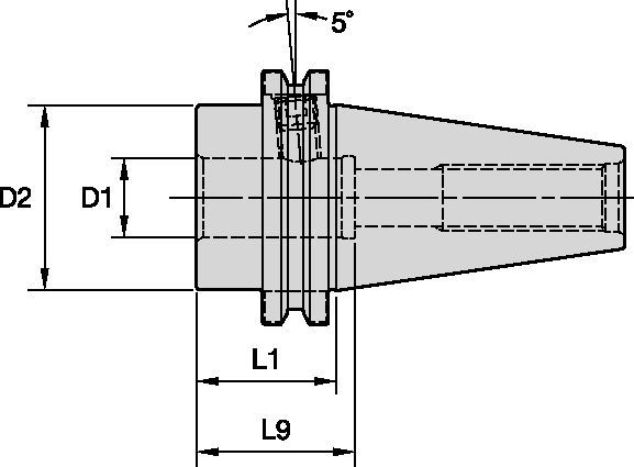 CV 50 Shank Tools - Tap Chuck Adapter • Whistle Notch™ Style • Short