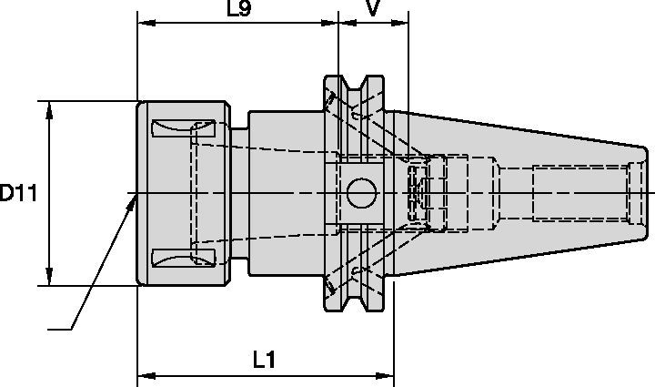 CAT40 Shank Tools - TG Single-Angle Collet Chucks
