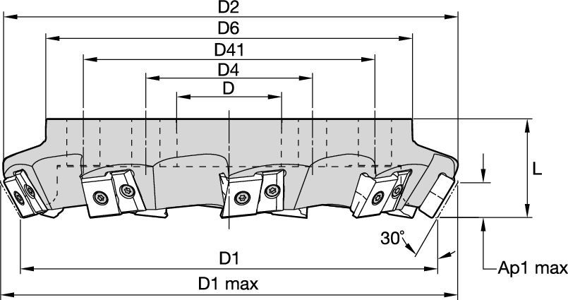 MEGA 60° • Heavy-Duty Face Milling - Shell Mills