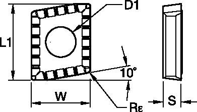 Modular Drills - Modular Drilling • Carbide Insert for KSEM PLUS™ B1 Heads