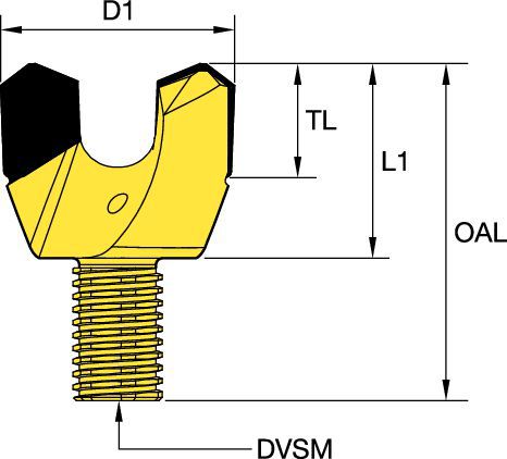 Roof Bits - Two Prong