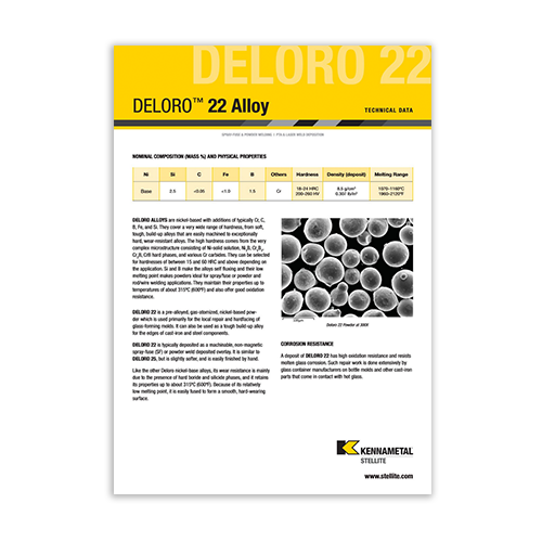 Deloro 22 Alloy – Stellite