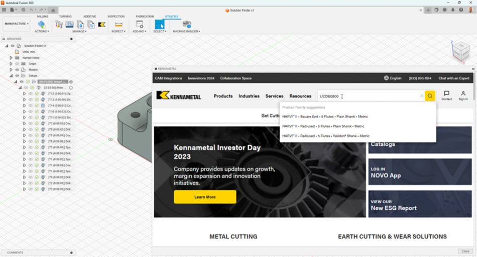 Fusion 360 3D CAD/CAM/CAE/PCB Software - Kennametal