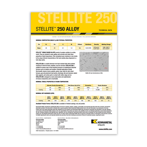 Stellite 250 Alloy – Stellite