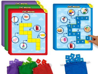 CVC Words Crossword Puzzles Activity Center at Lakeshore Learning